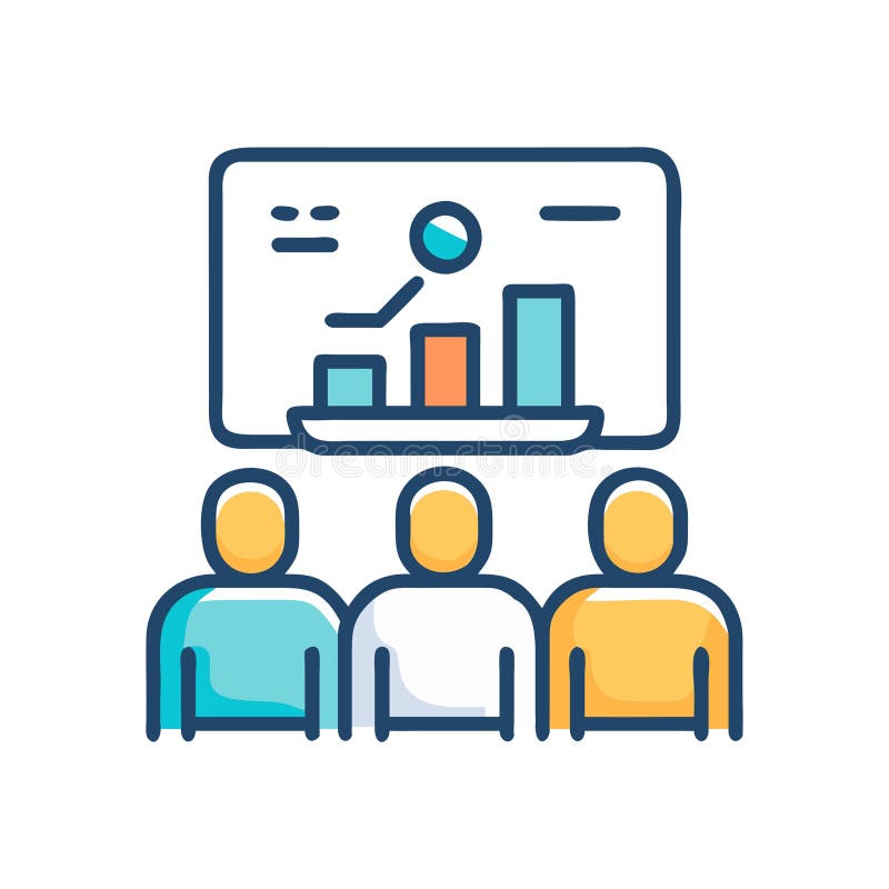 Dynamic Board Meeting Icon stock vector. Illustration of teamwork ...