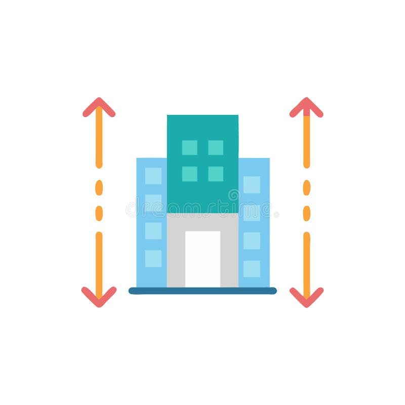 Dynamic Building Expansion Icon Design Stock Illustration ...