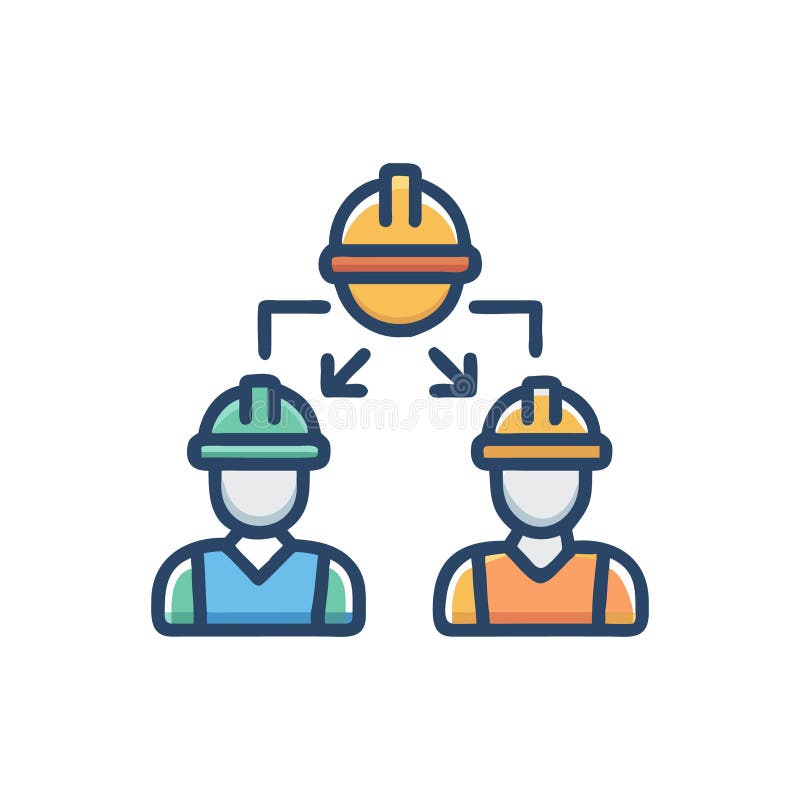 Dynamic Construction Collaboration Icon Design Stock Illustration ...