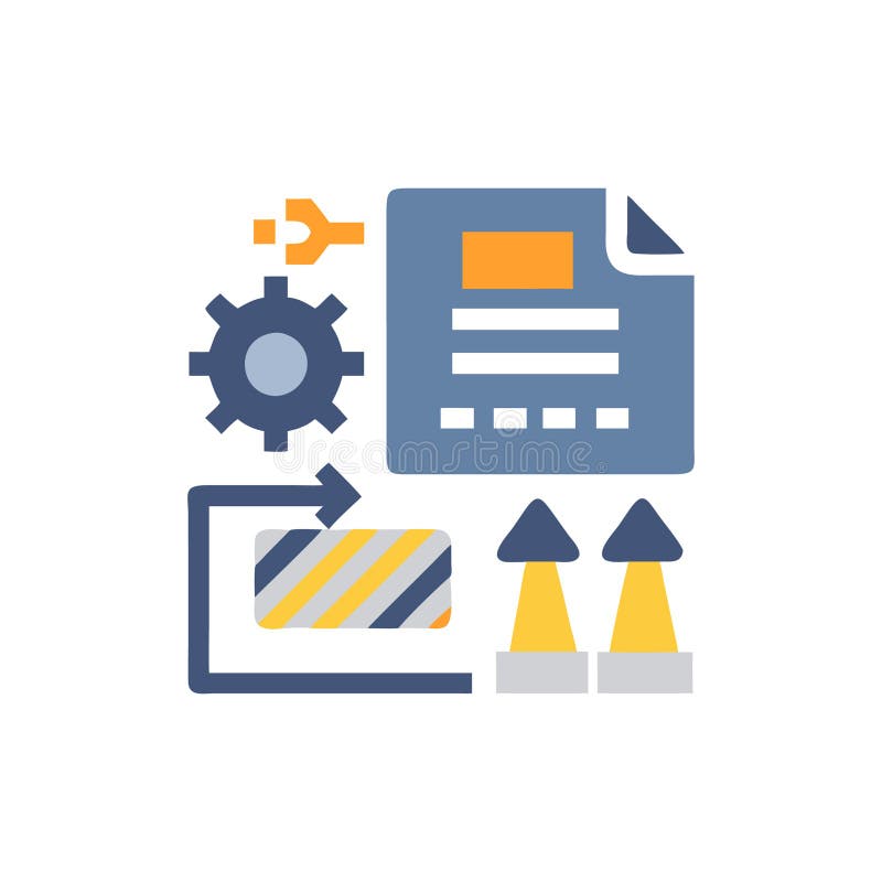 Dynamic Construction Progress Icon Design Stock Illustration ...