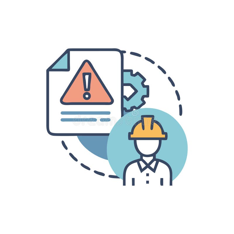 Dynamic Construction Risk Management Icon Design Stock Illustration ...