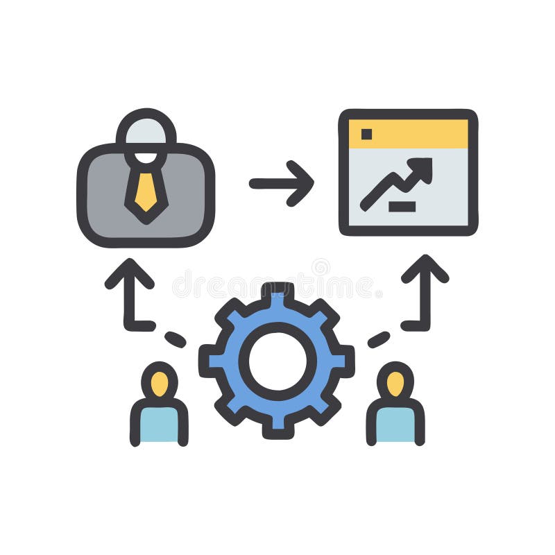 Dynamic Business Solution Icon Stock Vector - Illustration of ...