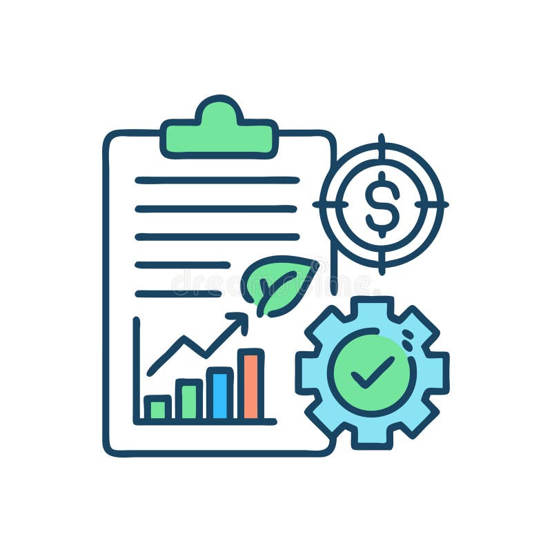 Dynamic Business Sustainability Plan Icon Stock Vector - Illustration ...