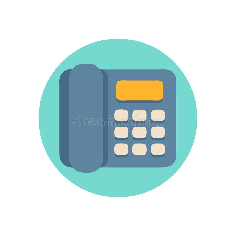 Dynamic Desk Phone Icon for Communication Stock Vector - Illustration ...