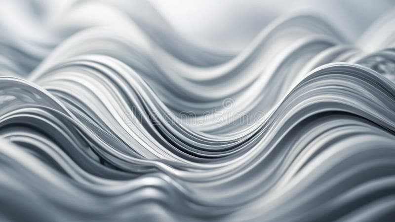 Dynamic and Detailed Wave Patterns in Shades of Gray, Creating a ...