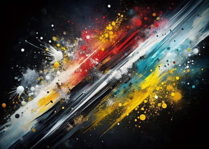 Dynamic Diagonal Brushstrokes a Striking Abstract Panoramic Design ...