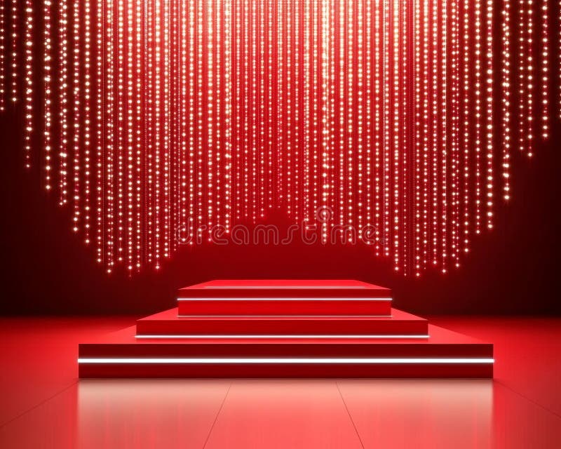 Dynamic Diagonal Lines of Light in Red and Black Create an Edgy and ...