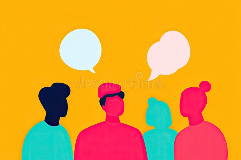 Dynamic Dialogue: a Vibrant Encounter among Four Friends Communicating ...