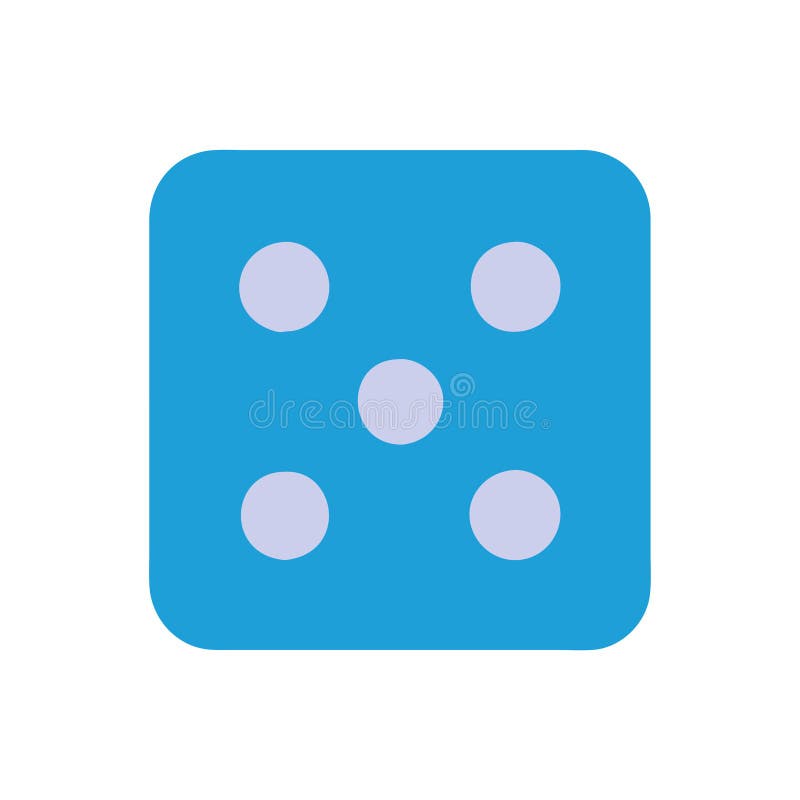 Dynamic Dice Icon for Gaming Stock Illustration - Illustration of dice ...