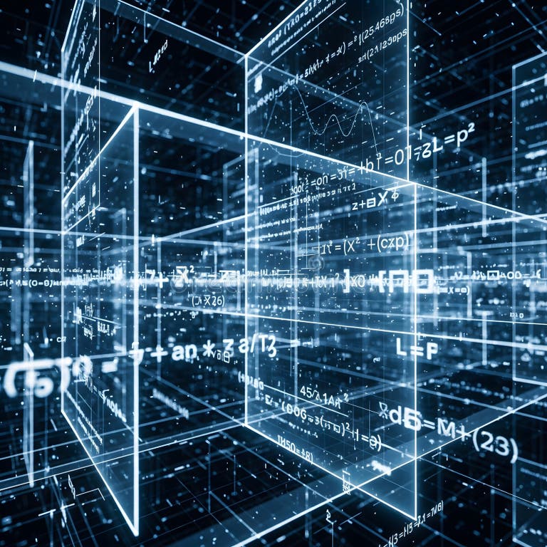 A Dynamic Digital Abstract Features Glowing Blue Lines Forming ...