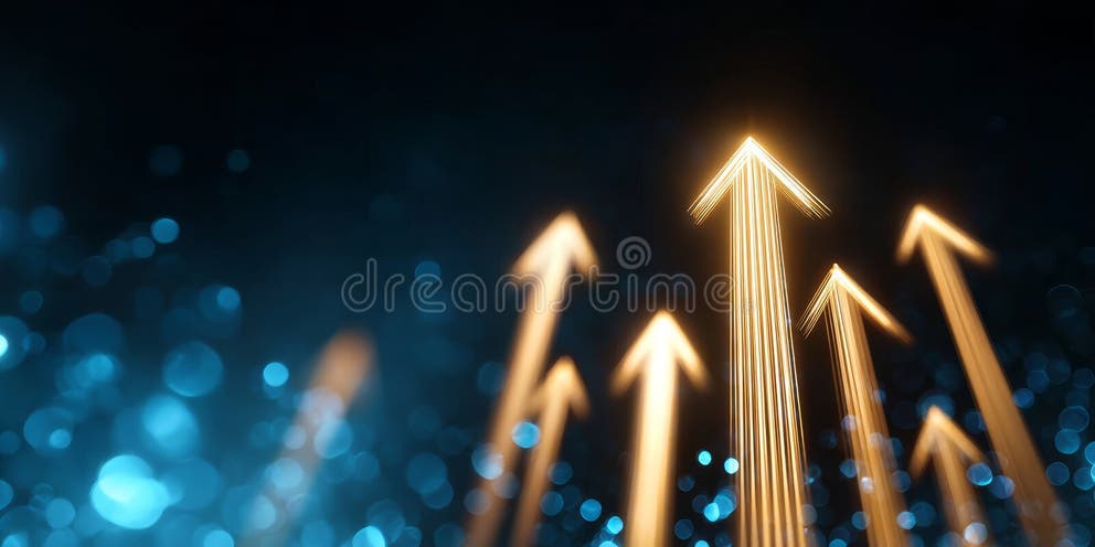 Dynamic Digital Advancement Visualization with Upward Arrows ...