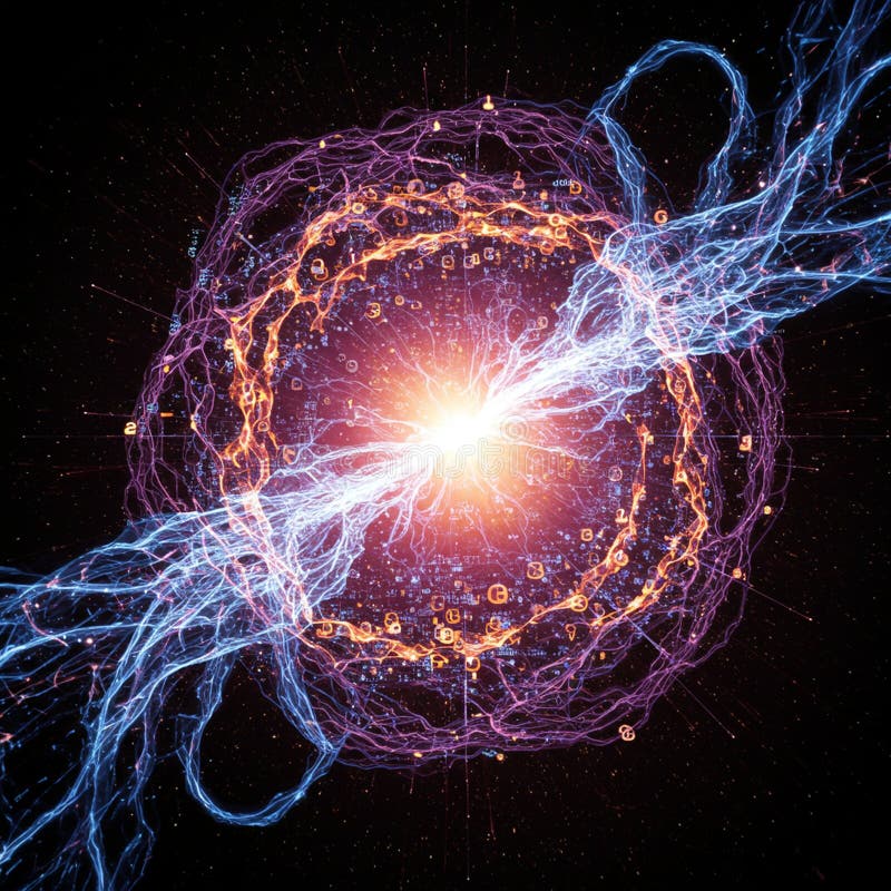 Dynamic Digital Artwork Depicts a Cosmic Explosion with Intertwining ...