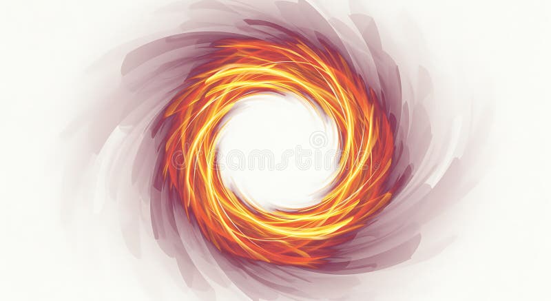 A Dynamic Digital Artwork Features Swirling, Fiery Patterns Forming a ...