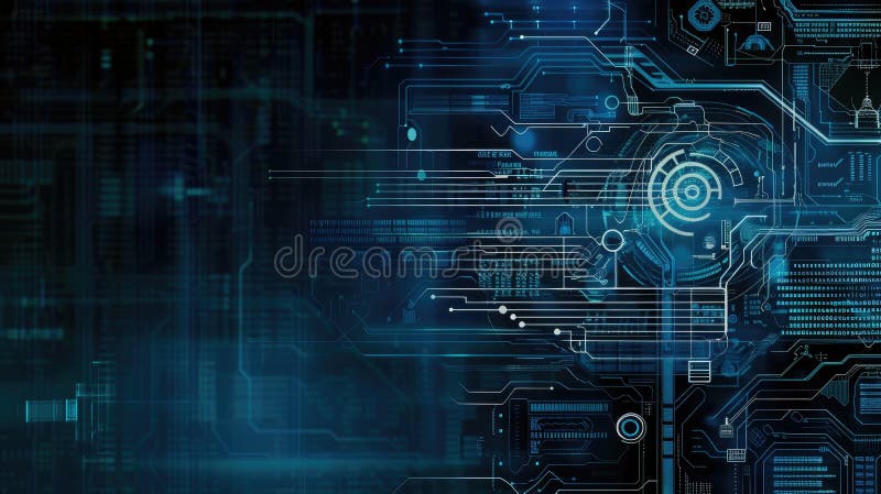 A Dynamic Digital Background Designed for Technological Operations, Featuring Neural Networks ...