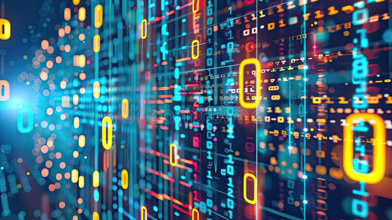 A Dynamic Digital Background Designed for Technological Operations, Featuring Neural Networks ...