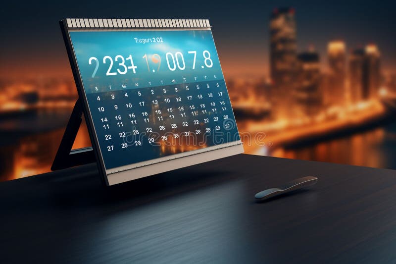 Dynamic Digital 2024 Calendar Mockups with Stock Illustration ...