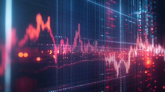 Dynamic Digital Charting of Rise and Fall in Data Visualization Stock ...