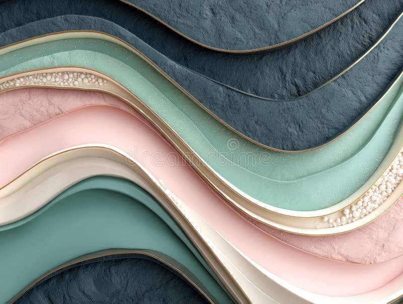 Dynamic Digital Collage Artwork with Color Transitions, Swirling Waves ...