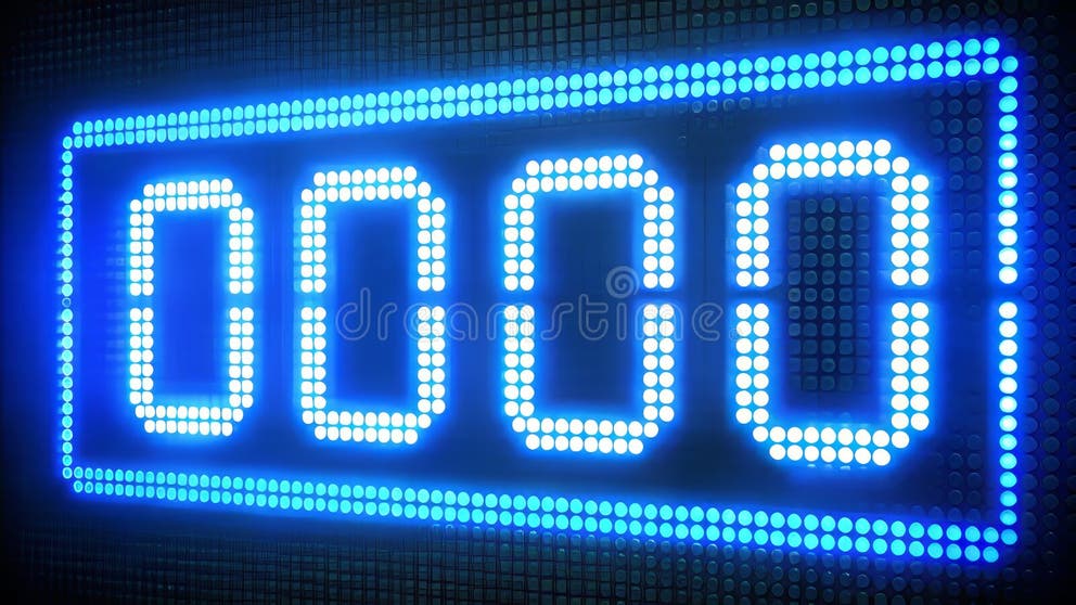 Dynamic Digital Countdown Timer Rapidly Increasing Numbers from 0 To ...