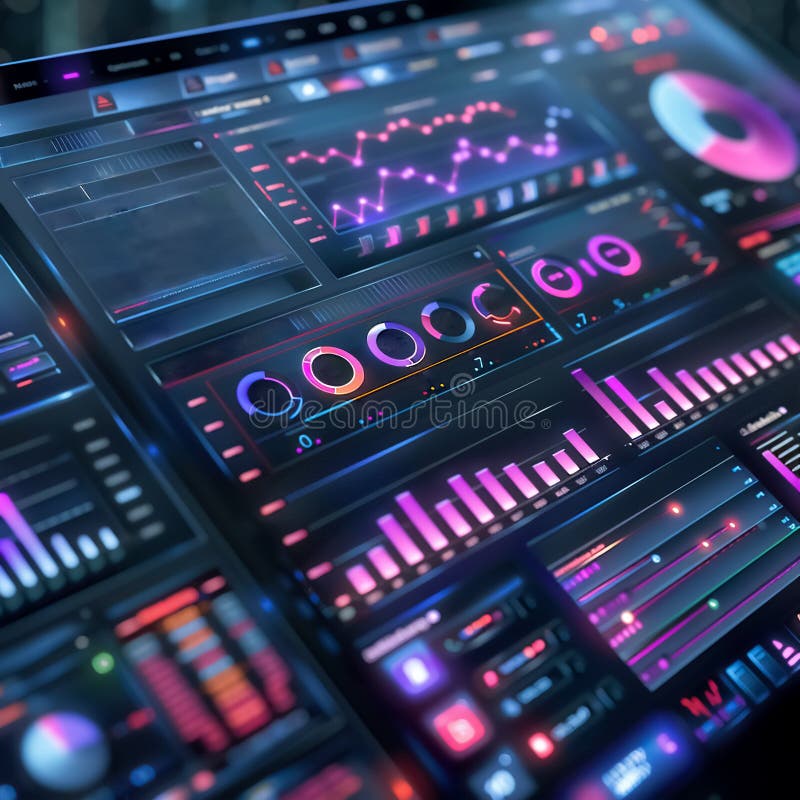 Dynamic Digital Dashboard with Colorful Graphs and Data Visualizations ... Dynamic Digital Dashboard with Colorful Graphs and Data Visualizations ...