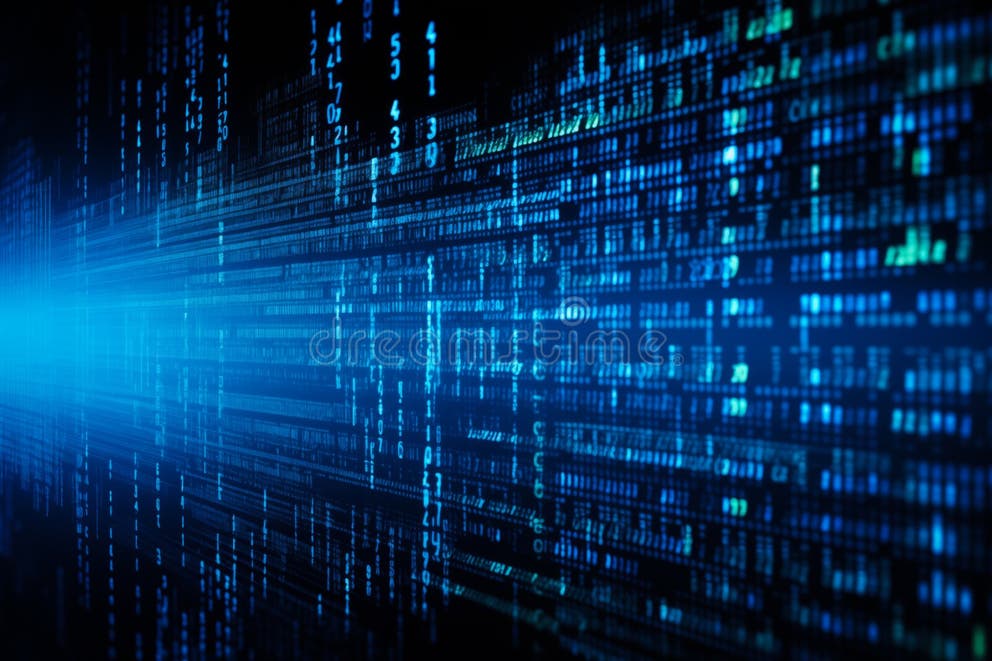 Dynamic Digital Data Stream Abstract Computer Background Stock Image Image Of Algorithm