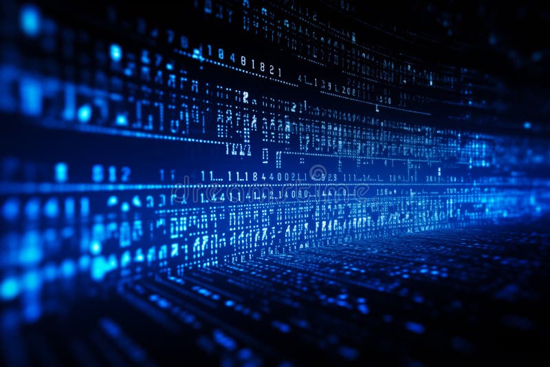 Dynamic Digital Data Stream - Abstract Computer Background Stock Photo ...