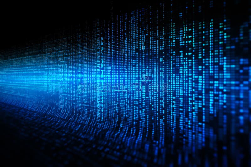 Dynamic Digital Data Stream - Abstract Computer Background Stock Image - Image of cyber ...