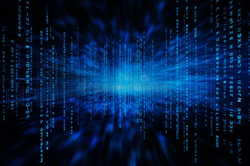 Dynamic Digital Data Stream - Abstract Computer Background Stock Photo - Image of tech ...
