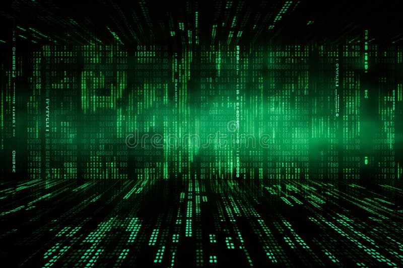 Dynamic Digital Data Stream - Abstract Green Computer Background Stock ...