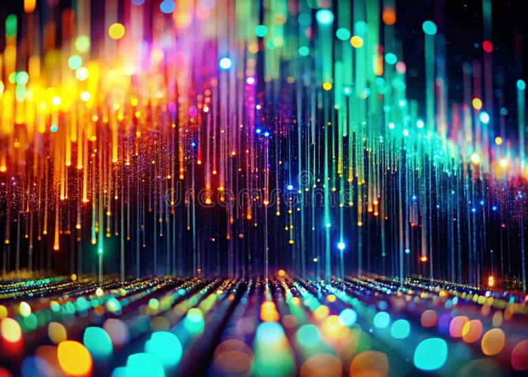 Dynamic Digital Data Stream Matrix a Futuristic Abstract Background Exploring the Intricate ...