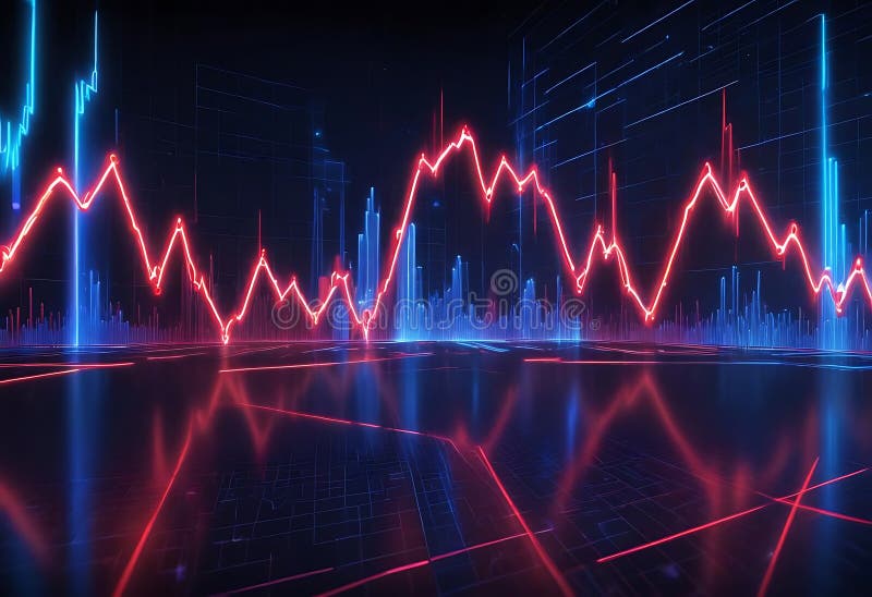 Dynamic Digital Economy Concept with Abstract Data Visualization Stock ...