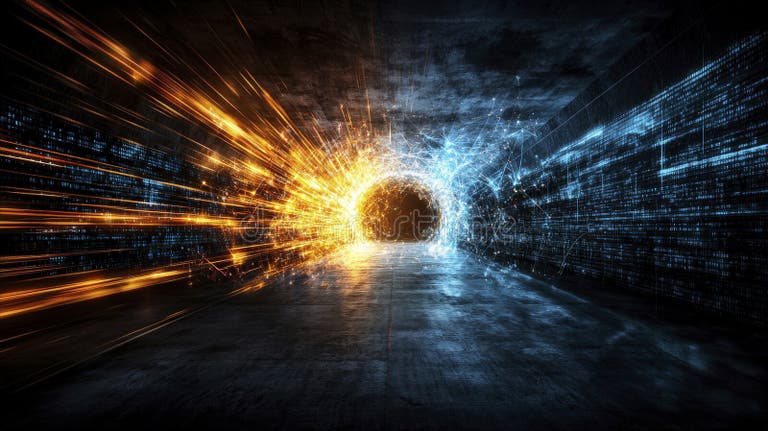 Dynamic Digital Energy Retention Visualized Futuristic Space Digital ...