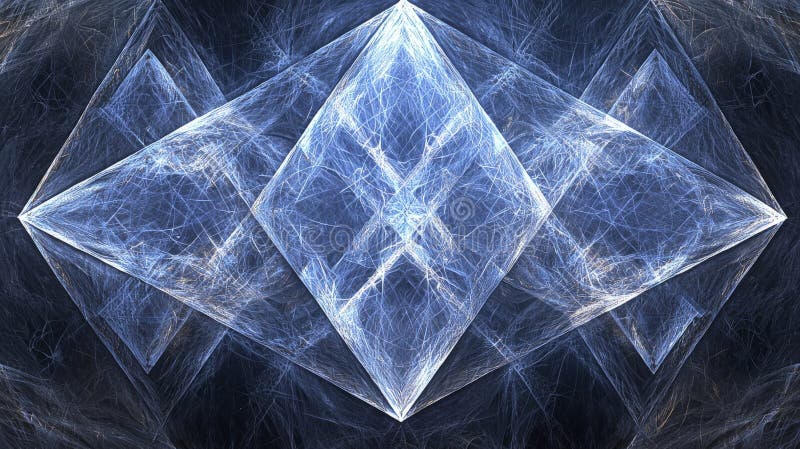 Dynamic Digital Fractal of Interconnected Triangles Captivating High ...