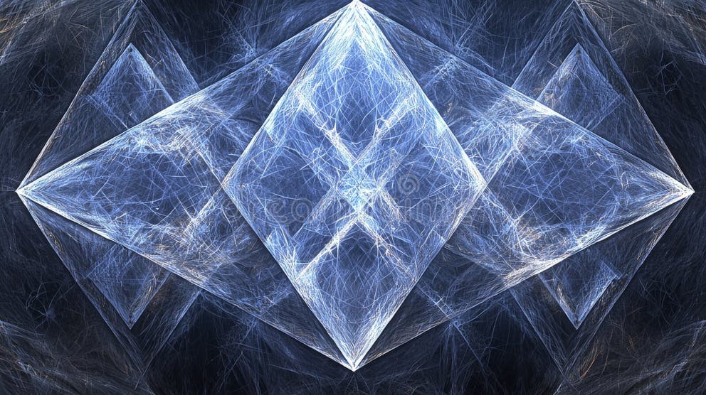 Dynamic Digital Fractal of Interconnected Triangles Captivating High ...