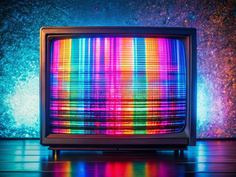 Dynamic Digital Glitch Art a Visual Symphony of Swirling Colors and ...