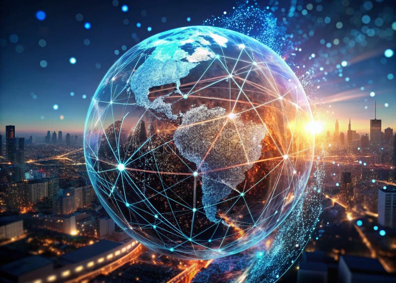 Dynamic Digital Globe a Futuristic Exploration of Urban Connectivity ...