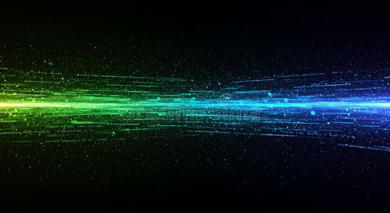 A Dynamic Digital Illustration Features Parallel Lines of Light ...