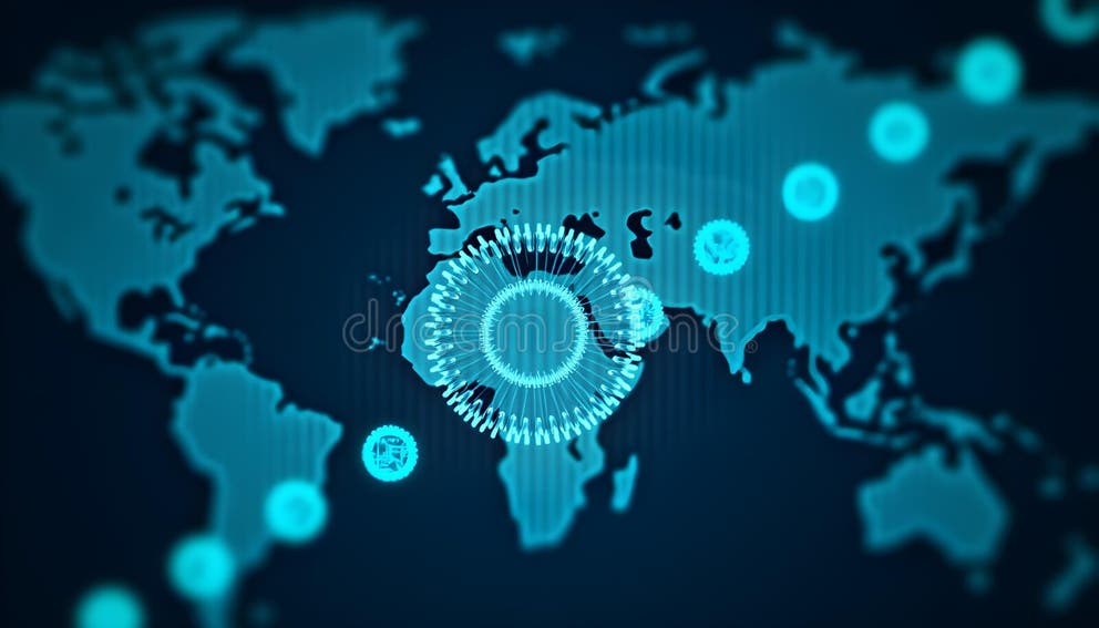 A Dynamic Digital Interface Showcasing the Intricate Web of ...