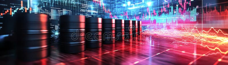 Dynamic Digital Landscape Showcasing Data Visualization with Vibrant ...