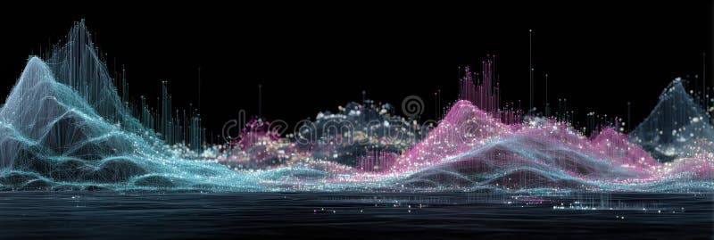 Abstract Digital Visualization Data Patterns Waveforms Vibrant Colors Technology Stock Photos ...