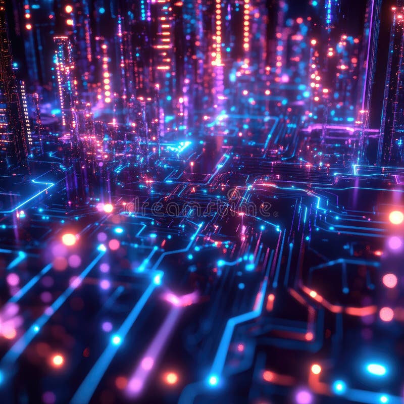 Dynamic Digital Light and Shadow Stock Image - Image of entertainment ...