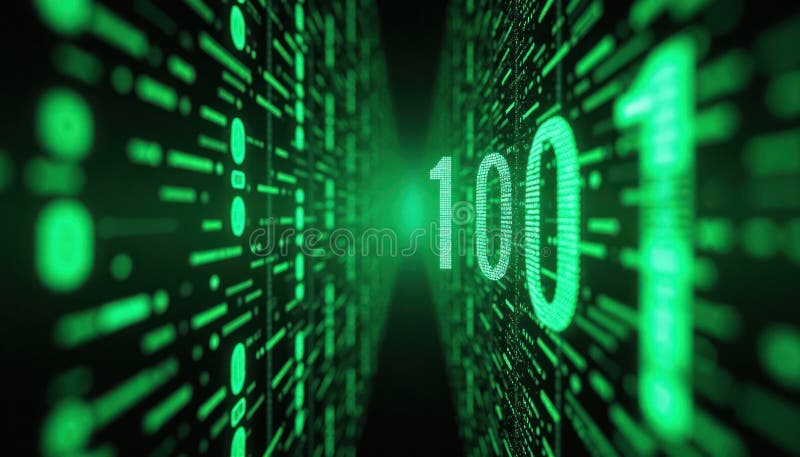 Green Cyber Technology Abstract Background Design Stock Vector ...