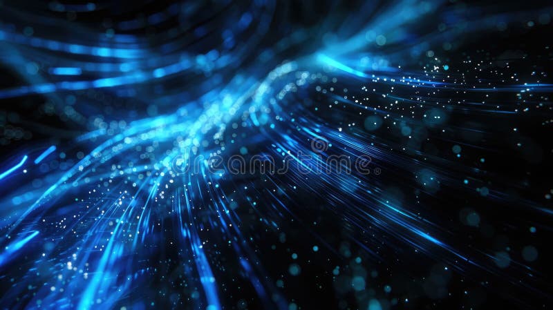 Dynamic Digital Network with Futuristic Blue Connections Showcases ...