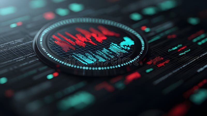 Dynamic Digital Representation of Data Trends with Red and Green ...
