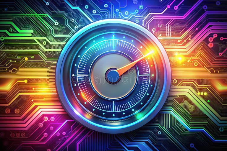 Dynamic Digital Speedometer Graphic a Futuristic Visualization of ...