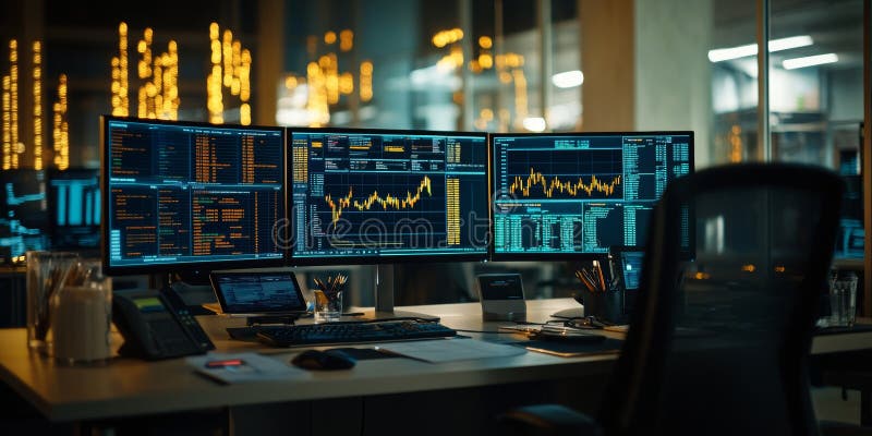 Dynamic Digital Trading Platform Showcasing Real-Time Stock Market Analysis with Interactive ...