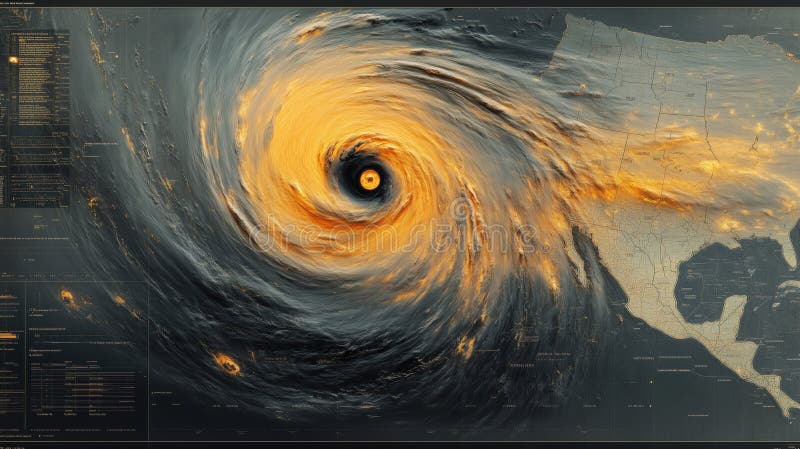 Dynamic Digital Visualization of Hurricanes Path with Swirling Winds ...