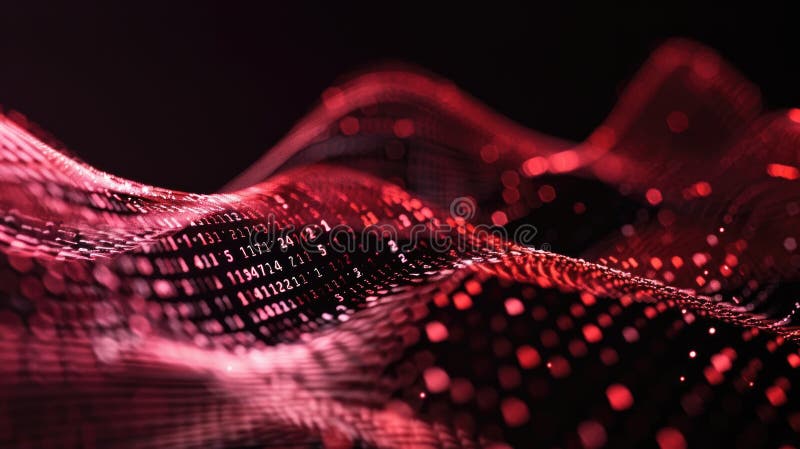 Dynamic Digital Wave Pulses with Energy, Creating a Mesmerizing Display ...