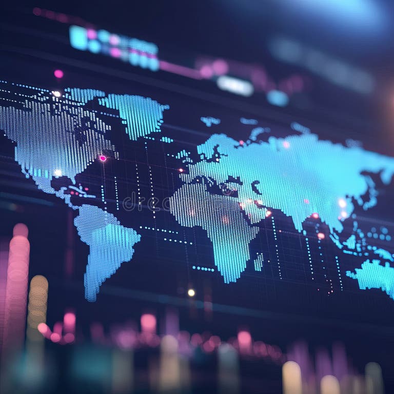 Dynamic Digital World Map with Data Analytics Visualization and ...