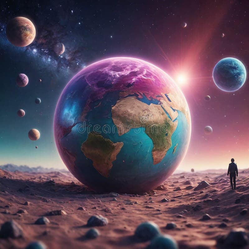 Dynamic Digital World Map Emphasize Western Europe Continental for AI ...